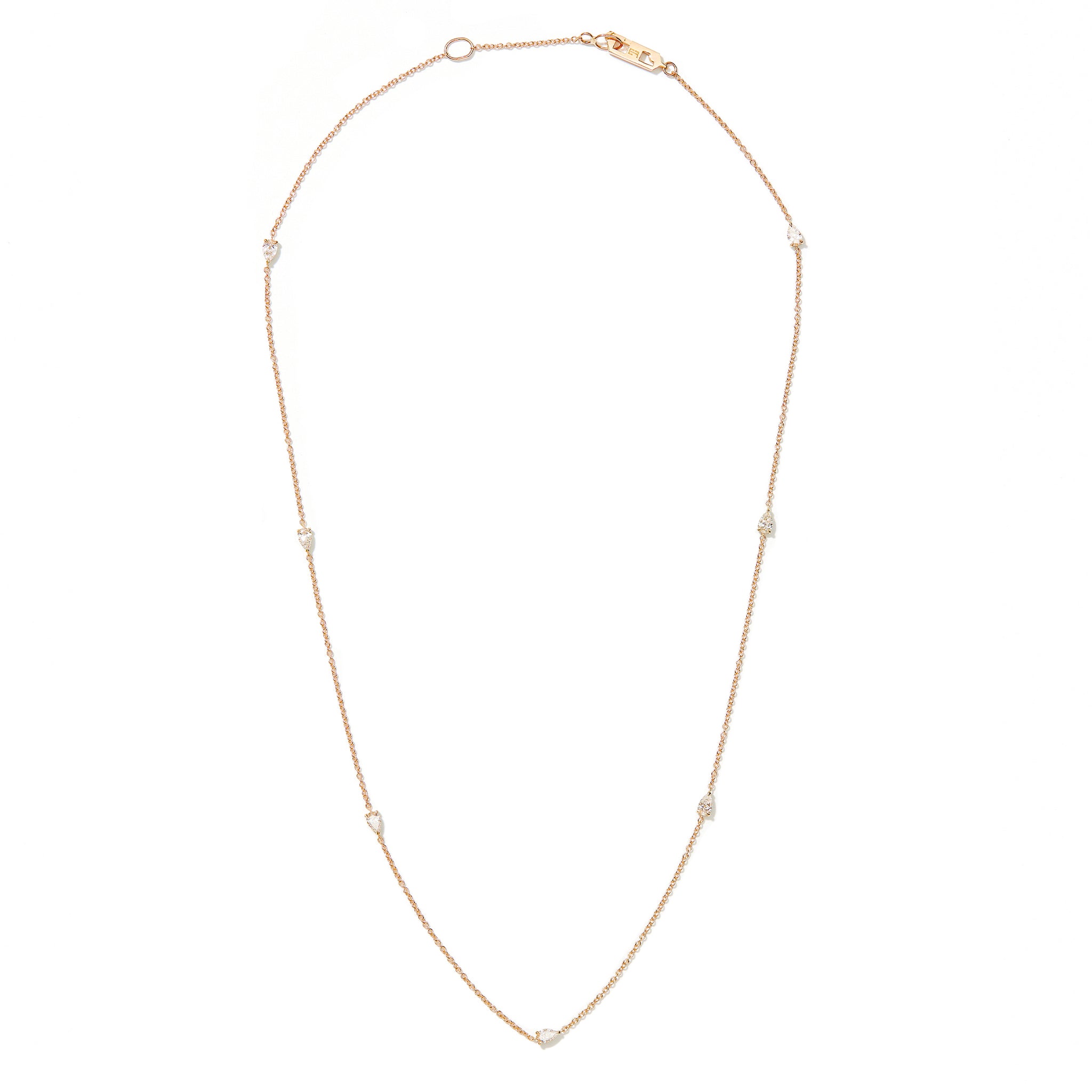 Boa Offset Chain in Rose Gold